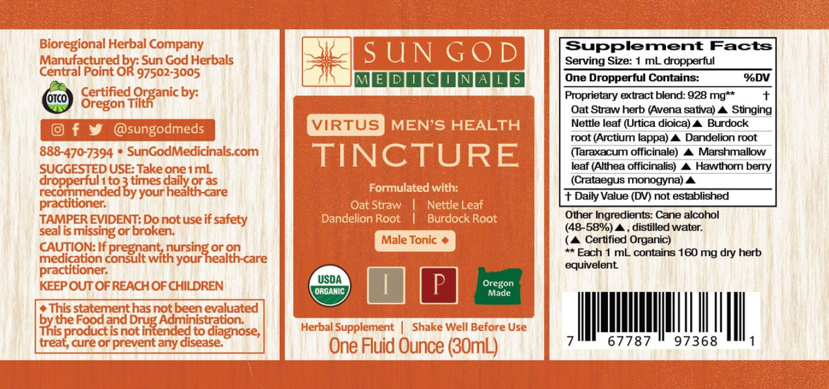 Virtus Men's Health Herbal Tincture – St. Anky Flowers